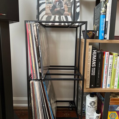 Vinyl Record Storage, Triple Deck LP Album Mobile Cart, Holds 180 360 ...