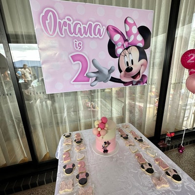 Printable Minnie Mouse Birthday Backdrop Minnie Mouse - Etsy