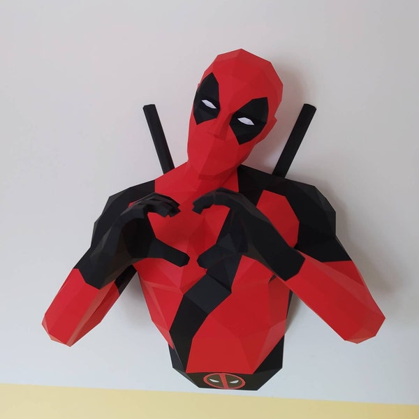 Deadpool Papercraft , PDF Template, DIY 3d Model, Fanart, Paper ...