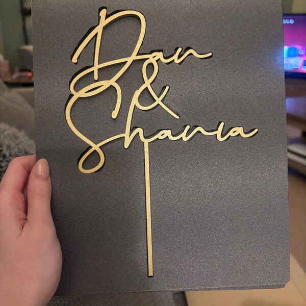 Personalized Cake Topper, Custom Names Cake Topper, Mr and Mrs Cake ...