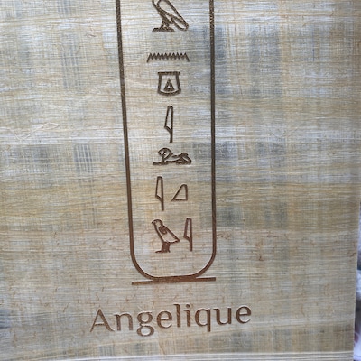 Your Name in Hieroglyphics, Genuine Egyptian Papyrus/gold, Without ...