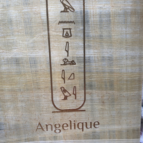 Your Name in Hieroglyphics, Genuine Egyptian Papyrus/gold, Without ...