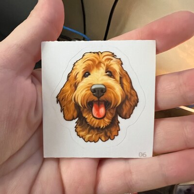 Lively Golden Doodle Sticker Personalize Limited Edition Decal - Etsy