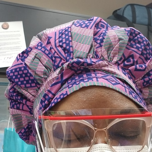 Satin-lined Scrub Cap/bonnets - Etsy