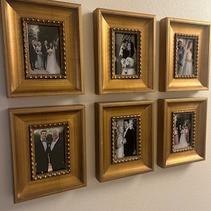 Set of 10 GOLD WEDDING Table Frames Party Favor Photo Frame - Etsy
