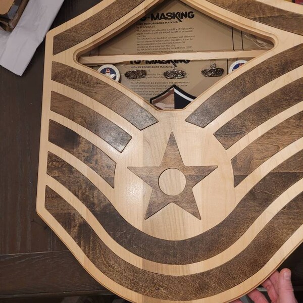 Tsgt Chevron Shadow Box - Made to Order - Etsy