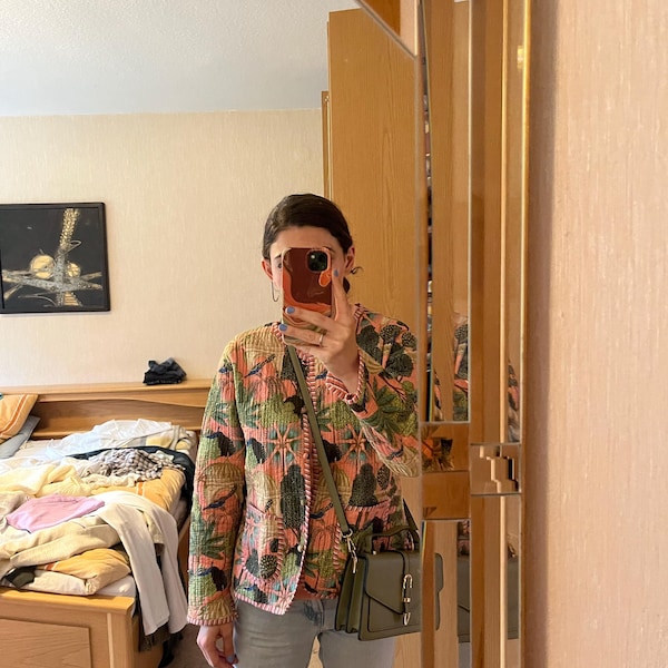 Cotton Women's Quilted Jacket Patchwork Boho Style Quilted Handmade ...