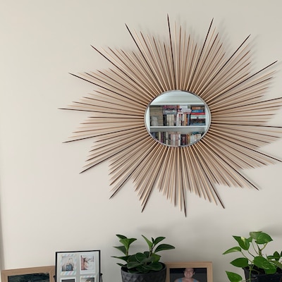 MOON Mirror, 70s Style/bohemian, Starburst Mirror, 35 Sunmirror, Wall ...