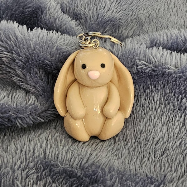Jellycat Bashful Bunny Keyring - Handmade Polymer Clay Charm - Etsy