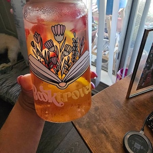 Book Lovers Coffee Cup, Book Club Gift, Bookish Cup, Iced Coffee Glass ...