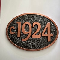 House or Business Year Established/circa/built Placard Sign / Custom ...