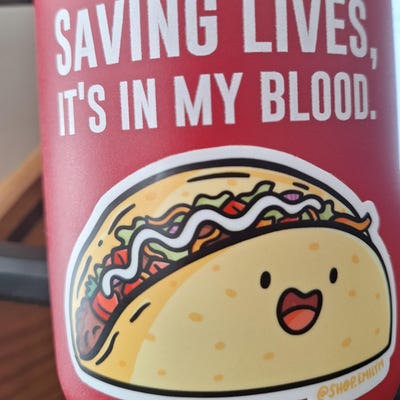 Taco Sticker Weatherproof Vinyl Sticker Kawaii Sticker Hard Taco ...