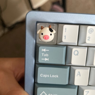 Cow and Bunny Keycap Kawaii Mechanical Keyboard - Etsy