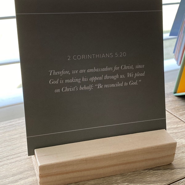 Scripture Card Stand for Desk, Wood Stand, Bible Verse Display, Stand ...