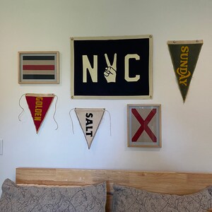 Vintage Inspired Pennant Camp Flag West Coast Upcycled | Etsy