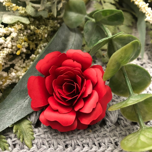 Rolled Rose Paper Flower SVG | Digital File for Cricut & Silhouette - Etsy