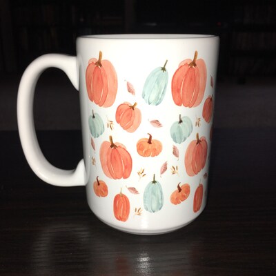 Pumpkin Fall Coffee Mug Autumn Decor Cute Coffee Mug Farm House Decor ...
