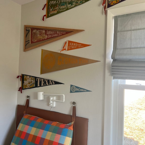 Vintage College Pennant North Carolina 10 Inch Blue Vtg SMALL MINI Felt ...