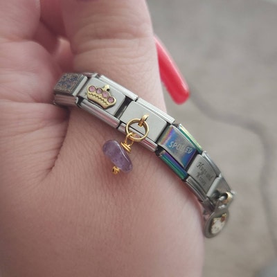 Build a Custom 5mm TINY Sized Italian Charm Bracelet With Birthstone ...