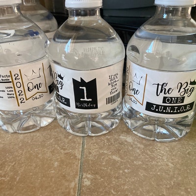 Waterproof Labels, NOTORIOUS, Big ONE 1st Birthday Party, Water Bottle ...