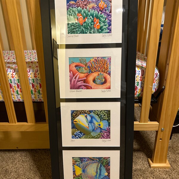 Carolyn Steele Painting Tropical Art Print, Over/under Scene, Caribbean ...