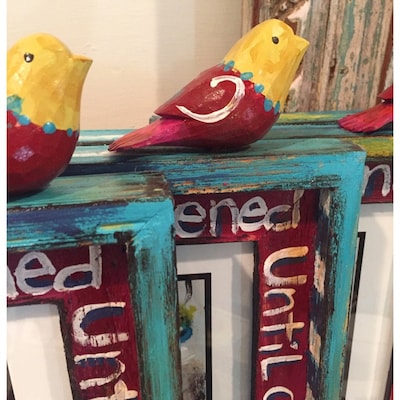 Small Hand Carved Wooden Birds - Etsy