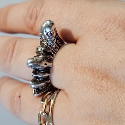 Praying MANTIS Stacking Ring Oxidized Insect Jewelry Sterling - Etsy