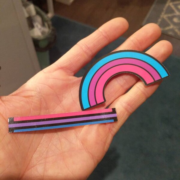 BI PRIDE STICKER | Love Sticker, Bisexual Pride Sticker, Lgbt Sticker ...