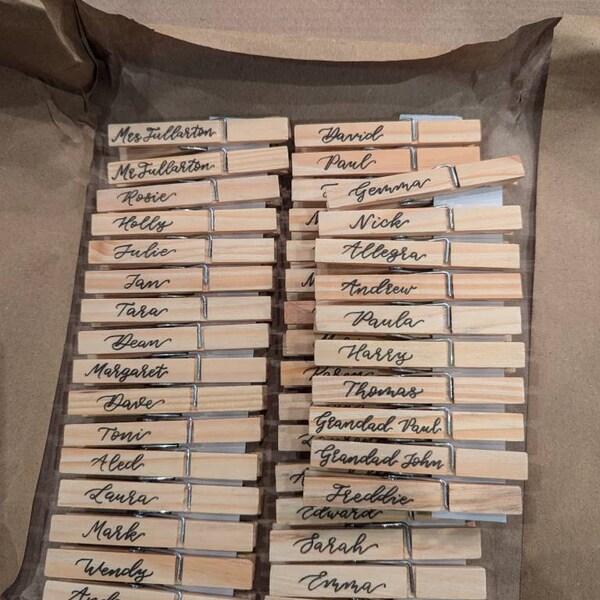 Wedding Place Card, Handwritten Calligraphy Place Name, Wedding Guest ...