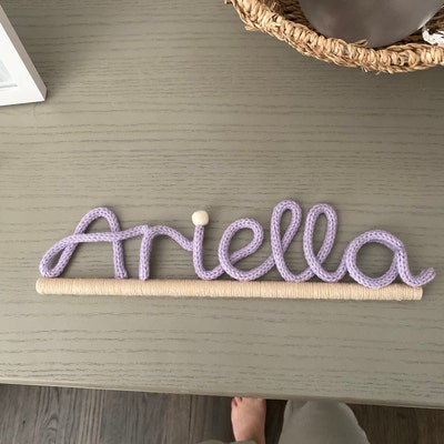 Personalized Rainbow Macrame Name Sign for Wall Kids Room - Etsy