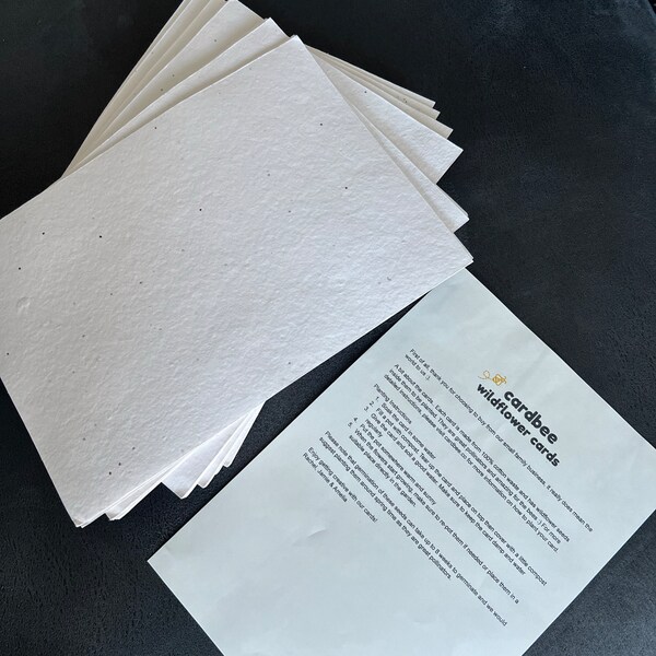10-100 X A4 & A5 Plantable Seed Paper Wildflower / Card Plain - Eco ...