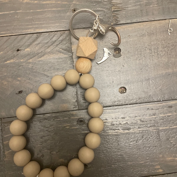 Boho Wristlet Keychain, Beaded Keychain Bracelet for Women, Cute Beaded ...