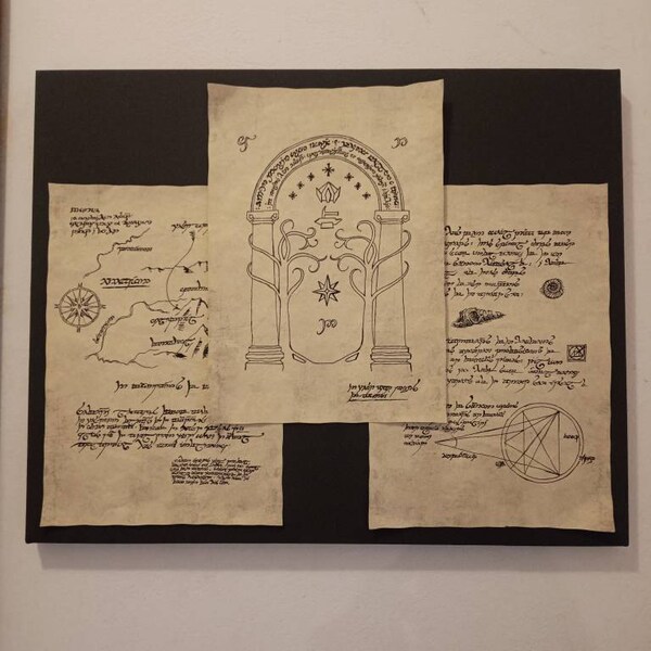 3 Dwarven Runic Pages - Scrolls From the Realm of Tolkien - Etsy