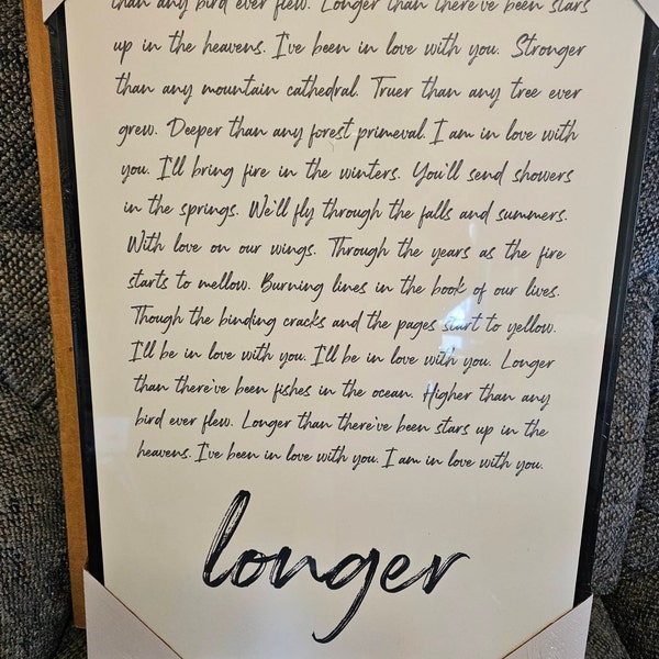 Custom Song Lyrics Print on Canvas, Your Song Lyrics Printed, Lyrics ...