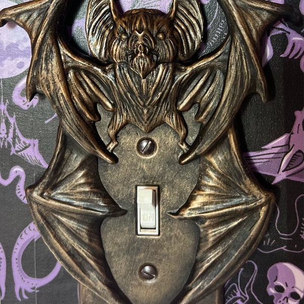 Gothic Bat Light Switch Plate - Etsy