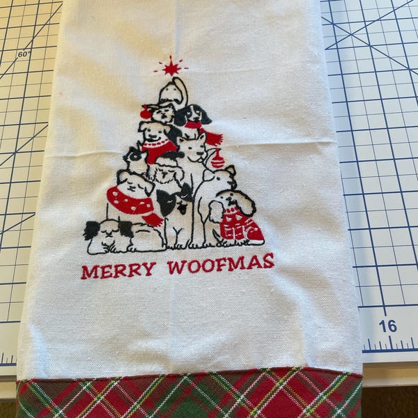 Merry Woofmas Dog Christmas Tree Embroidery Design (digital Download ...