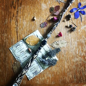 Magic Wand Black Tourmaline Crow's Skull Wand With BOX - Etsy