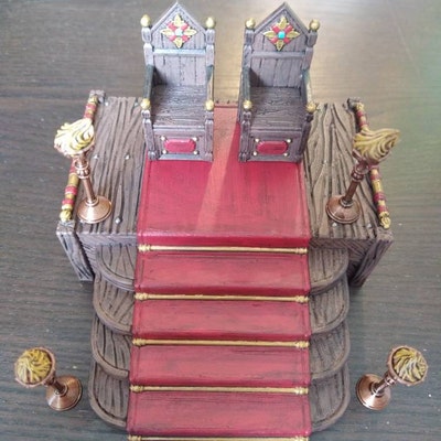 Throne Platform King RPG Miniature 3D Printed 28mm Scatter - Etsy