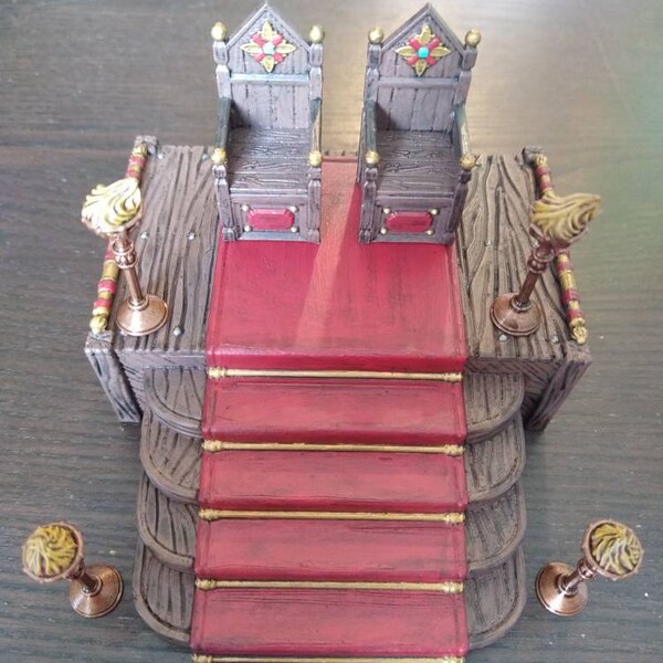 Throne Platform King RPG Miniature 3D Printed 28mm Scatter Terrain ...