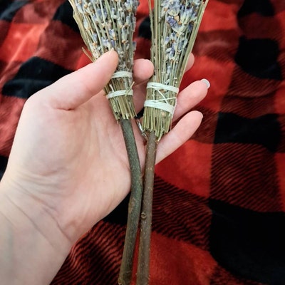SANCTUARY Herbal Witch Broom Wormwood Lavender 18 Inch Mini Besom - Etsy