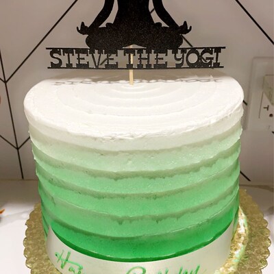 Yoga Theme Cake Topper, Yoga Cake Topper, the Yogi Cake Topper - Etsy