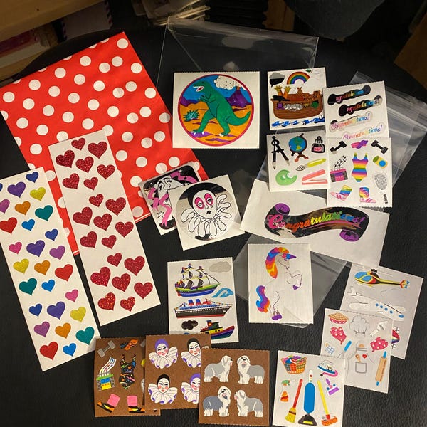 Vintage Rare Sandylion Pierrot Clown Stickers - Etsy