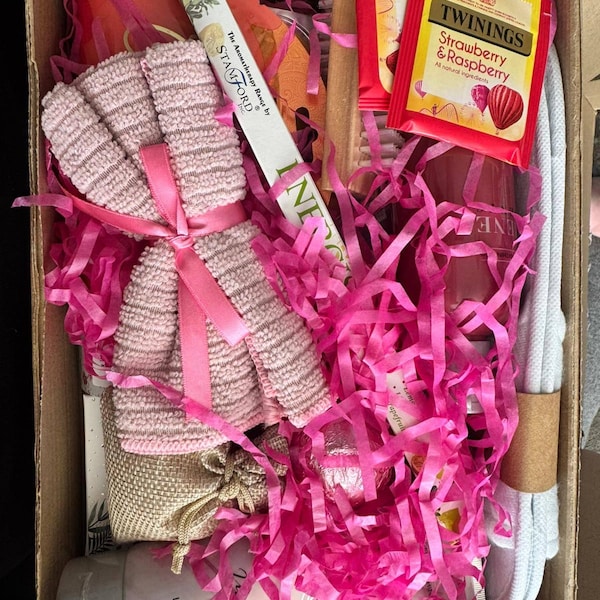 Large Wellness HAMPER Gift Box Pamper Spa Kit Unwind Relax De-stress ...