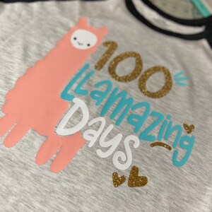 100 Days Svg 100th Day of School Svg Llama Svg 100 - Etsy