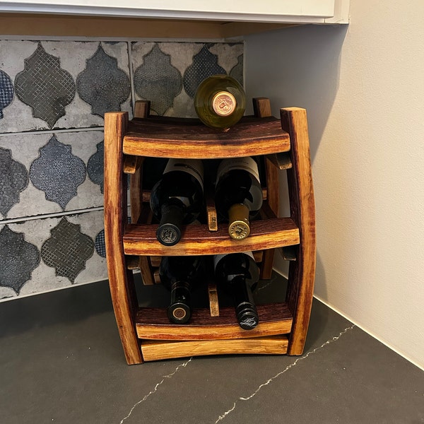 Mini Wine Rack Corsica Made With Retired California Wine Barrels 100% ...