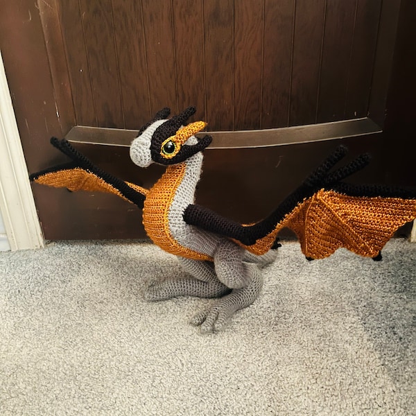 Large Wyvern Crochet Pattern by Crafty Intentions Downloadable DIGITAL ...