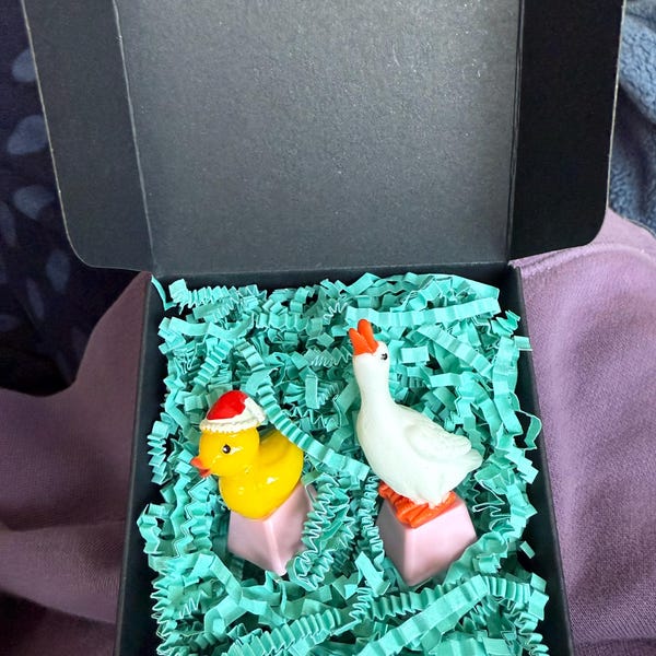 Kawaii Duck Character Keycaps, Goose Keycap, Animal Keycaps, Cute ...