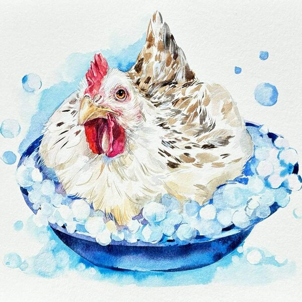 Commission Chicken Portrait, Custom Hen Painting, Rooster Drawing ...