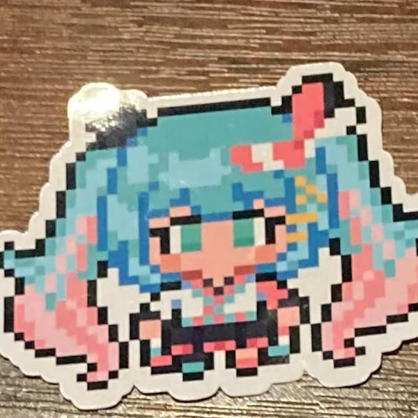 Hatsune Miku Pixel Art Stickers 2'' - Etsy