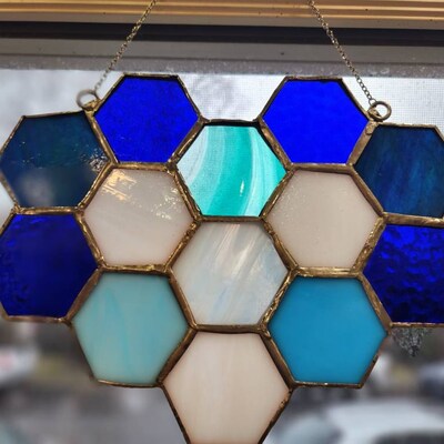 Digital Stained Glass Pattern for Download Feather 2 - Etsy